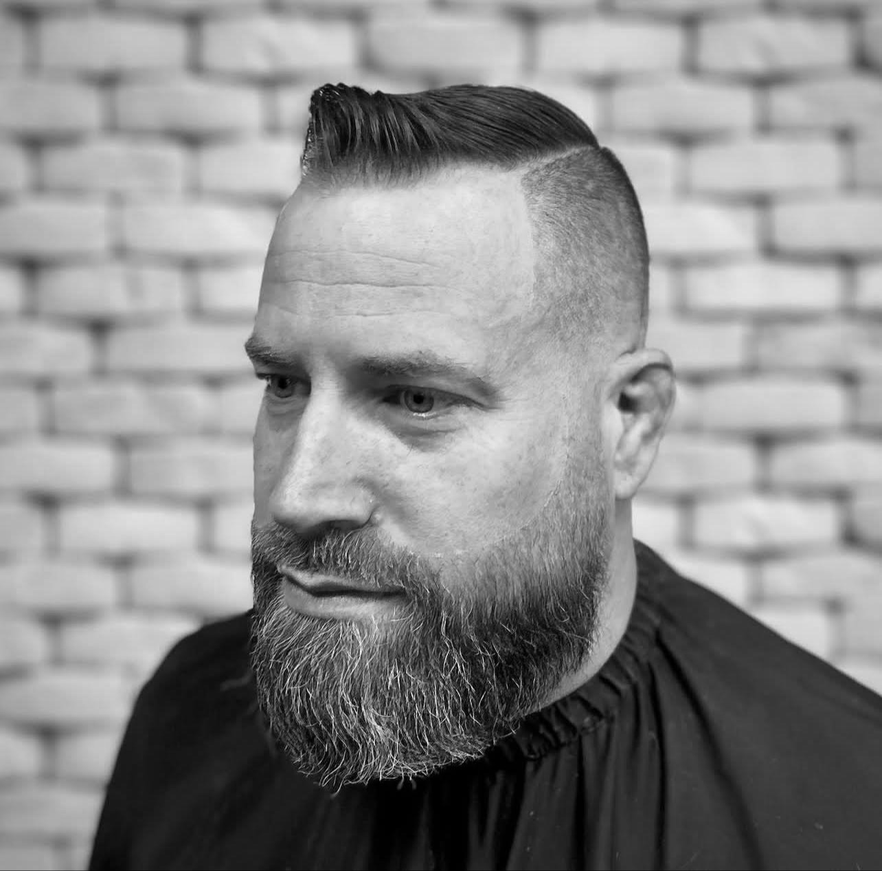 Skin Fade with Hard Part and Beard Trim - Hair State of Mind